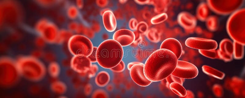 Red Blood Cells Under Microscope, Scientific Illustration. Generative ...