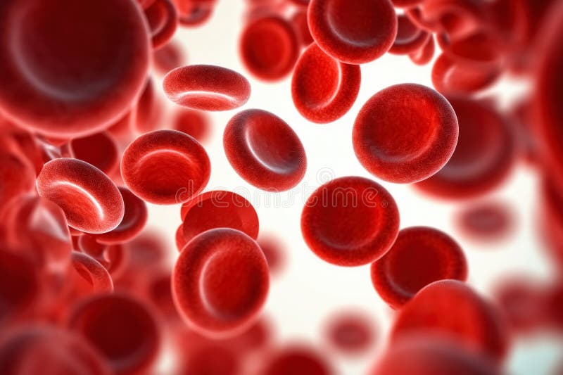 Red Blood Cells Under Microscope, Scientific Illustration. Generative ...