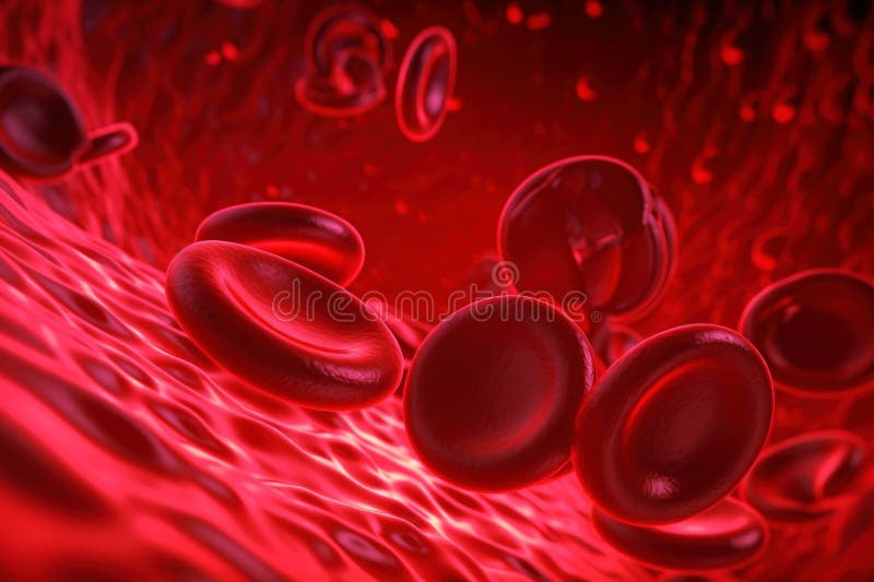 Red Blood Cells in Vein,3d RenderingScience Background ,3D Illustration ...