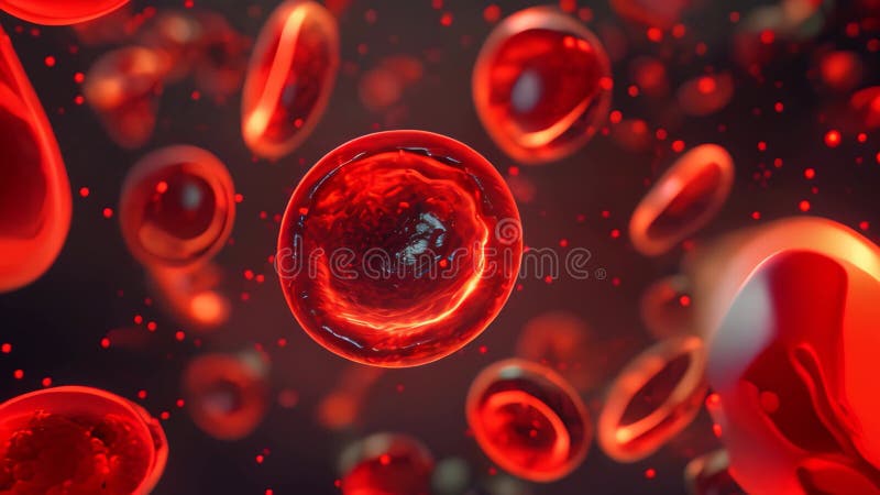 Red Blood Cells in a Blood Vessel, a Visceral View of the Circulatory ...