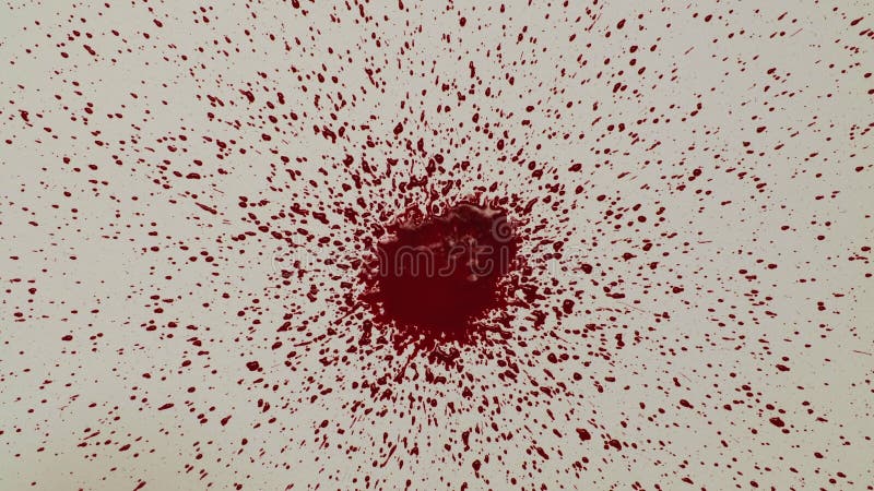 Red Blood Drips on the White Paper Stock Video - Video of splattered ...