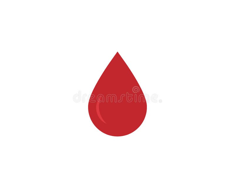 Red Blood Drop, Icon in Flat Design. Vector Illustration Stock Vector ...