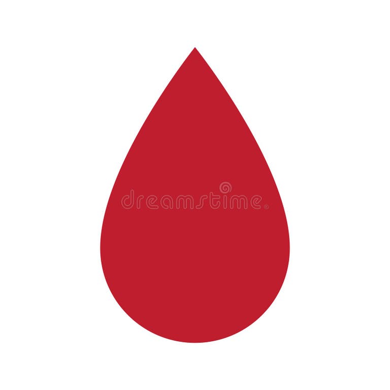 Red Blood Drop Icon Flat Vector Illustration Stock Vector ...