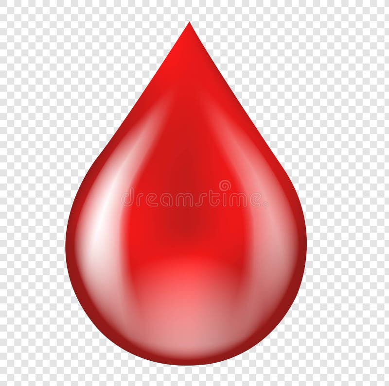 Red Blood Drop Icon and Isolated Transparent Background Stock Vector ...