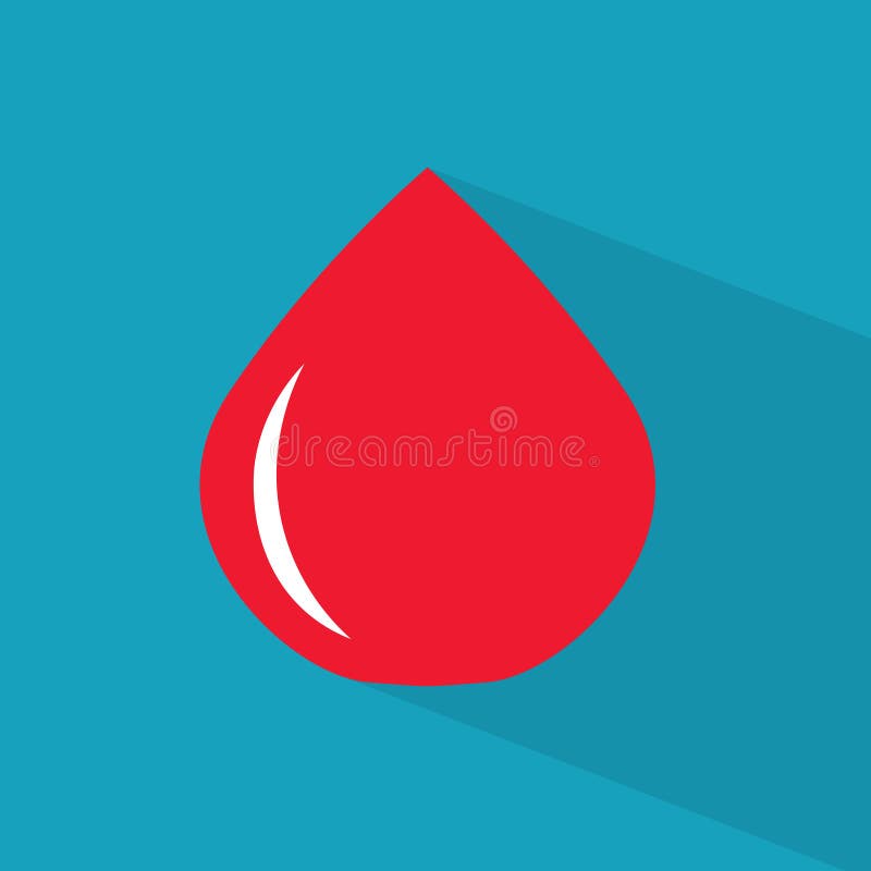 Red blood drop icon stock vector. Illustration of diagnostic - 156569270