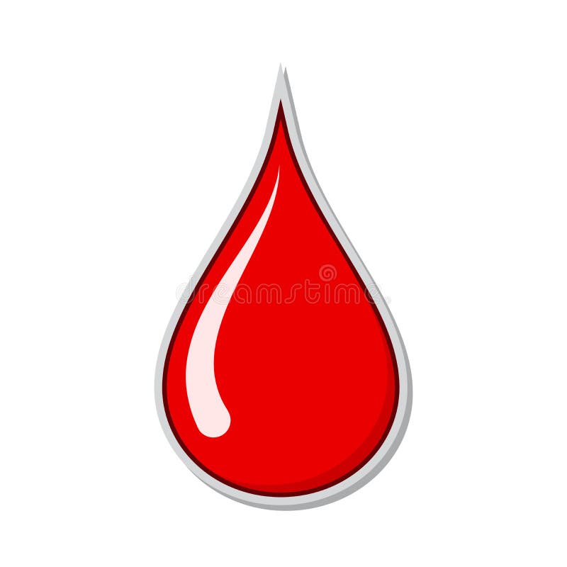 Red Blood Drop Icon. Vector Illustration Stock Illustration ...
