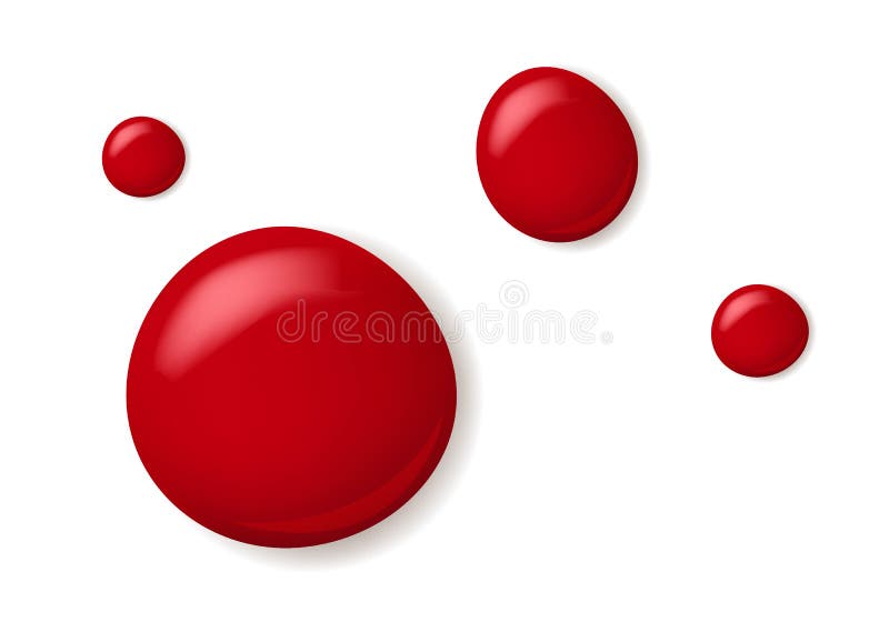 Red Blood Drop Isolated White Backround Stock Vector - Illustration of ...
