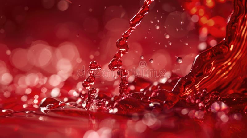Red Blood Drops Splashing Water Stock Image - Image of violence, spill ...