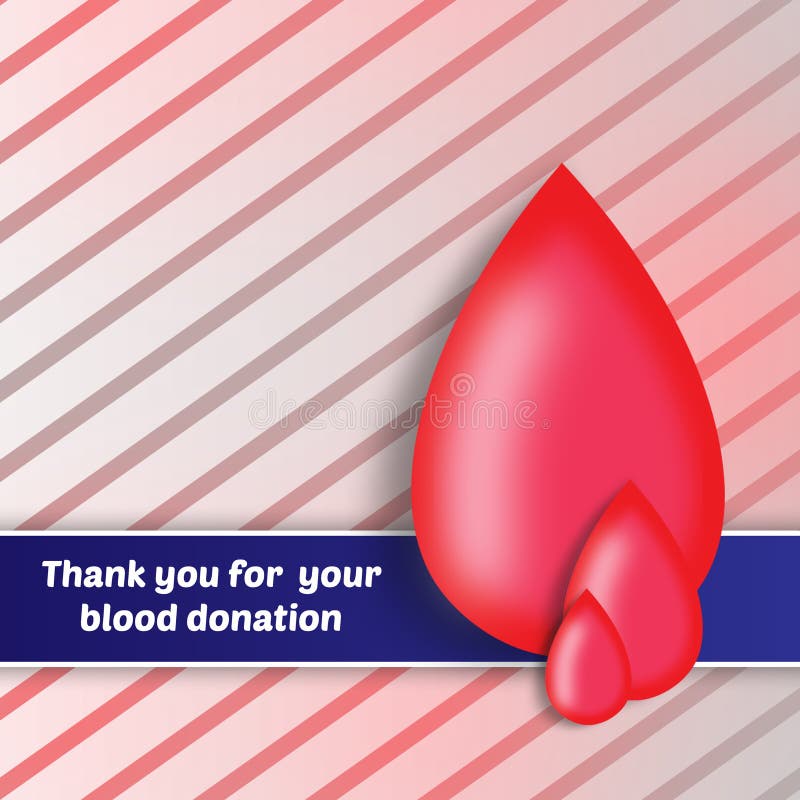 Red Blood Drops World Blood Donor Day Concept Stock Illustration ...