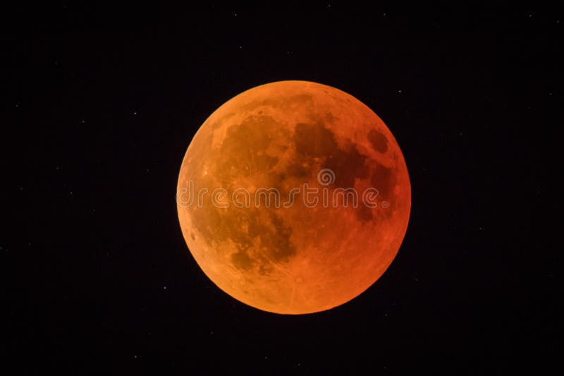 Blood Red Moon Eclipse in 2018 Stock Image - Image of natural ...
