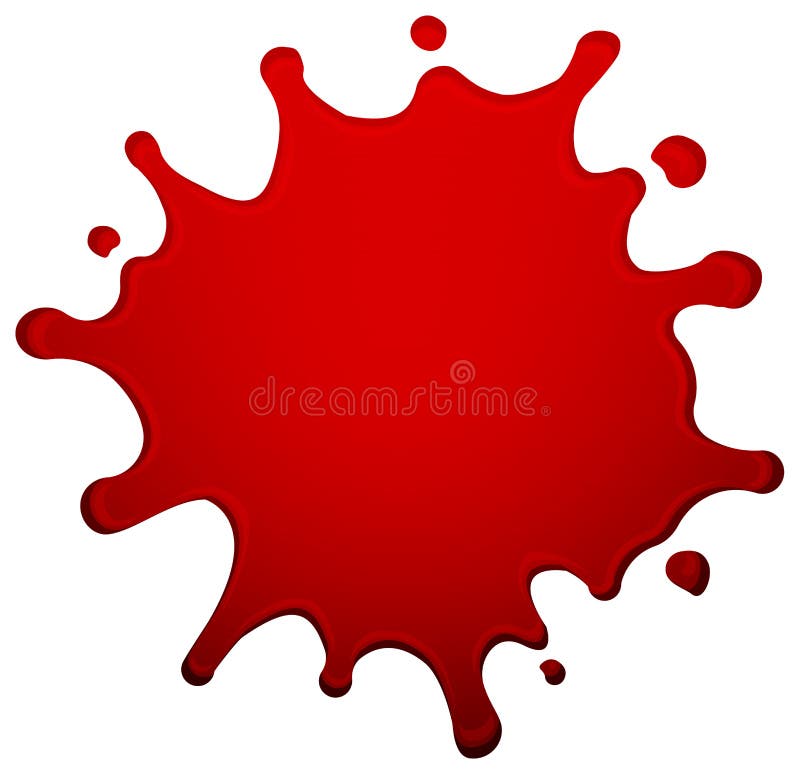 Red Blood Splash Shape Vector Illustration Stock Vector - Illustration ...