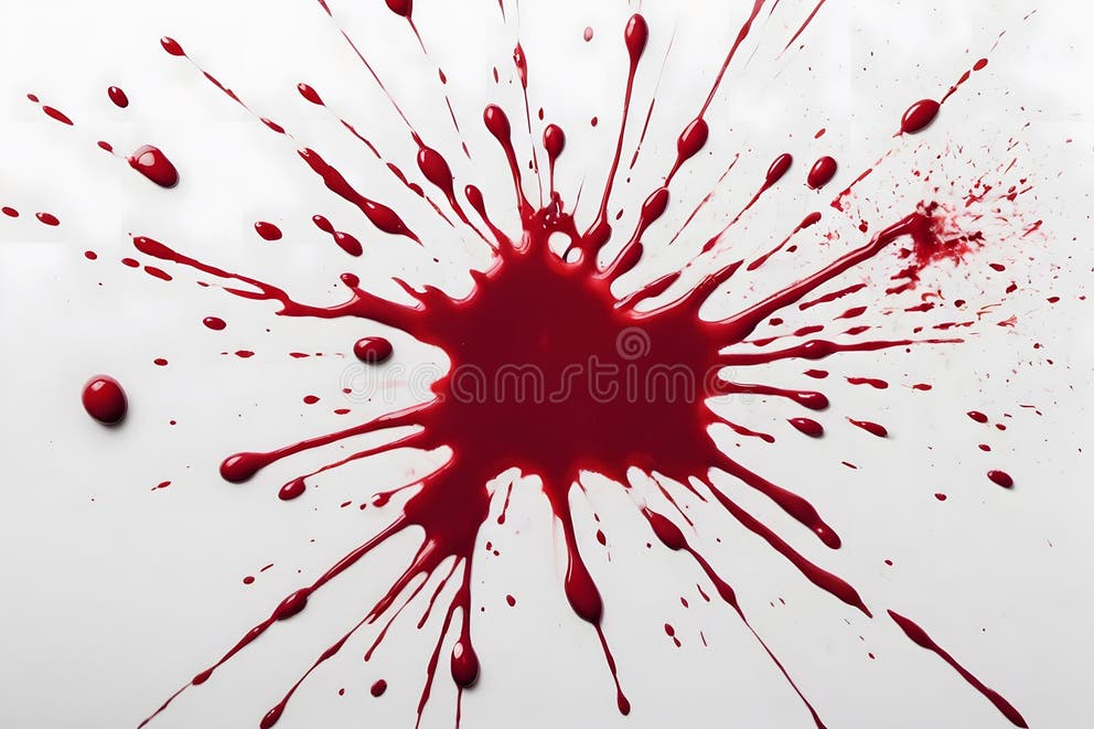 Red Blood Splatter on White Background Stock Illustration ...