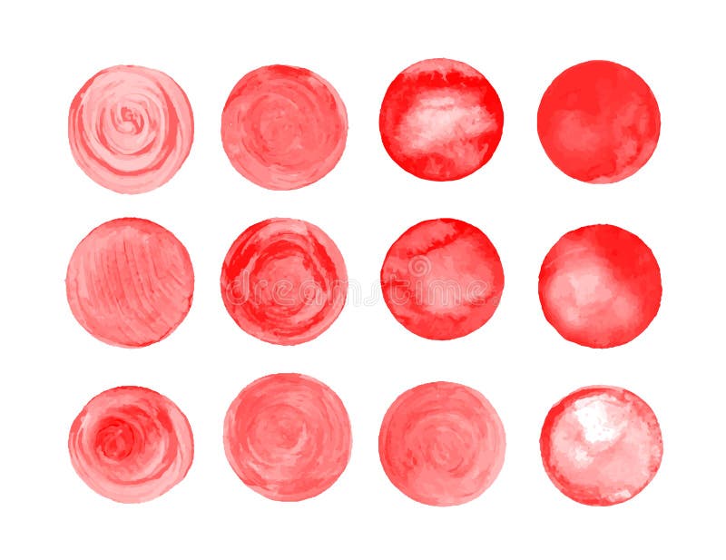 Red Blood Vector Circles Set Stock Vector - Illustration of disease ...