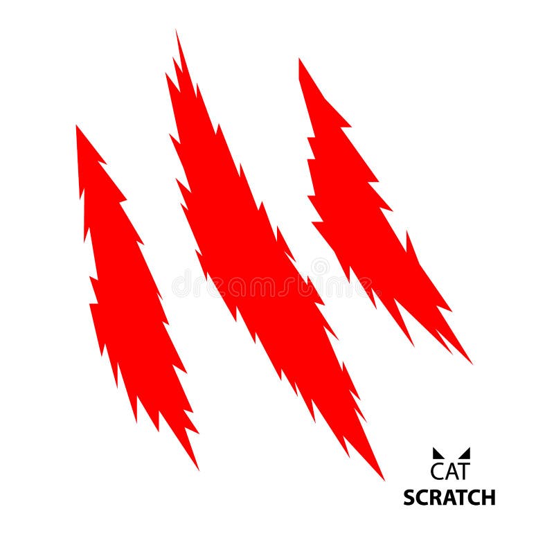 Red Bloody Claw Scratch Vector Illustration EPS 10 Stock Vector ...