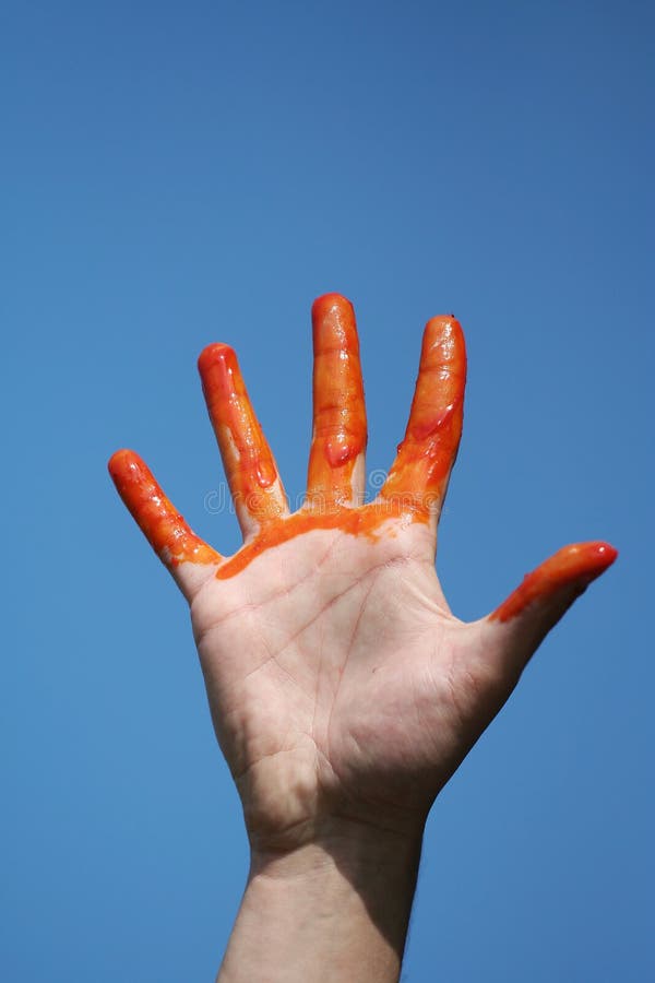 Bloody hand stock photo. Image of accident, blood, forearm - 13916128