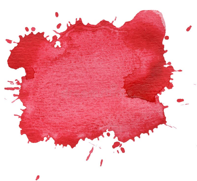 Red Blot, Isolated on White Background Stock Photo - Image of sketch ...