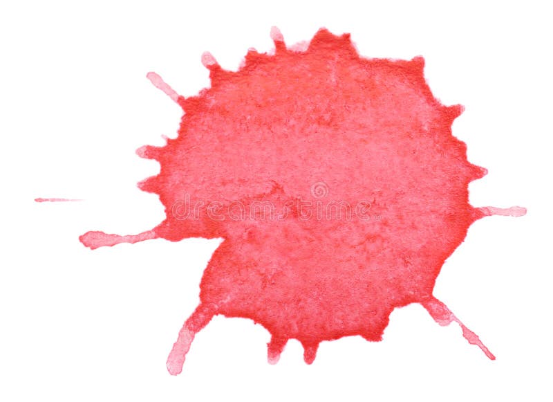 Red Blot, Isolated on White Background. Stock Photo - Image of drawing ...