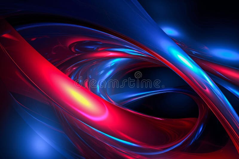 Red and Blue Abstract Background with Lines. Generative AI. Stock ...