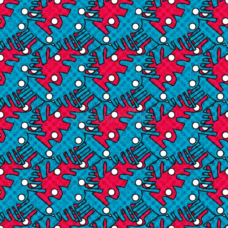 Red and Blue Abstract Objects Stock Vector - Illustration of paint ...