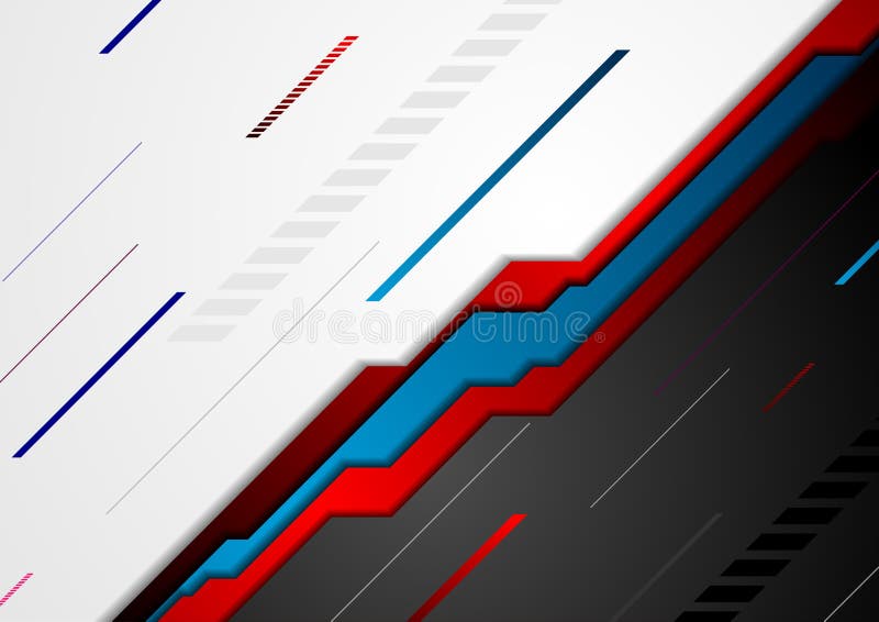 Red and Blue Abstract Tech Background Stock Vector - Illustration of ...