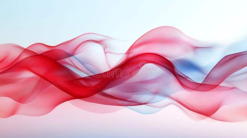 Red and Blue Abstract Wave Design Stock Illustration - Illustration of ...
