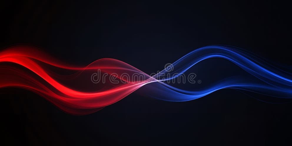 Red and Blue Abstract Waves Stock Illustration - Illustration of ...