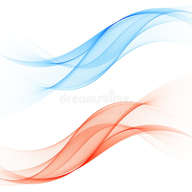 Red and Blue Abstract Waves. Vector Background. Layout for Presentation ...