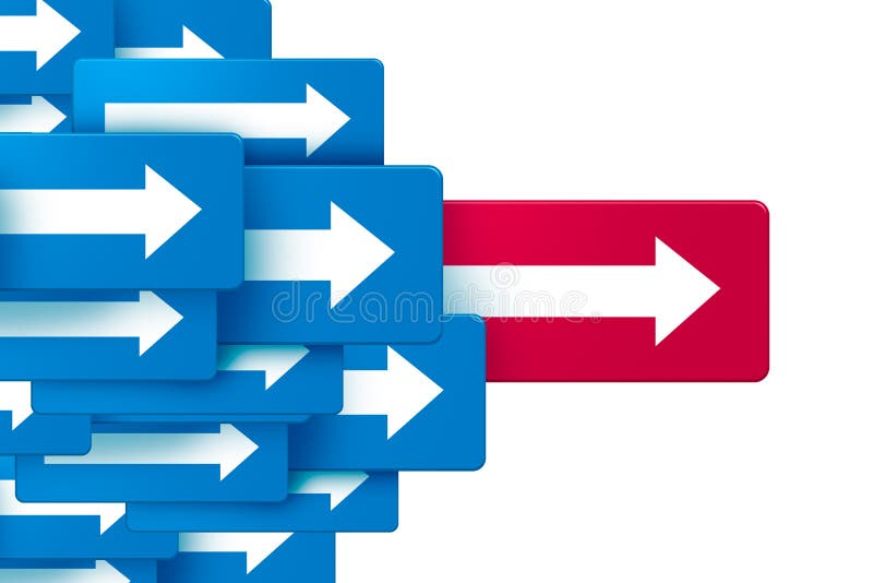 Red and Blue Arrow stock illustration. Illustration of design - 91252508