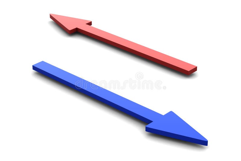 Red and blue arrows stock illustration. Illustration of download - 23281147
