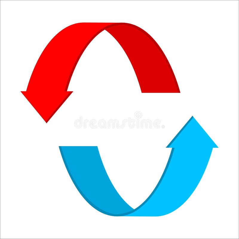 Red and Blue Arrows in a Circular Motion. Recycling Symbol. Stock ... Red and Blue Arrows in a Circular Motion. Recycling Symbol. Stock ...