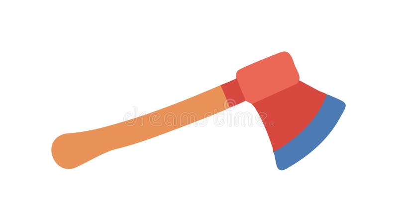Red and Blue Axe Icon Tool for Chopping Wood or Logging , Vector Design ...