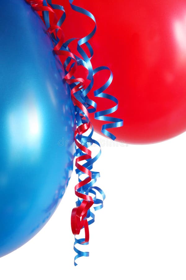 Red and Blue Balloons stock image. Image of bright, christmas - 3105493
