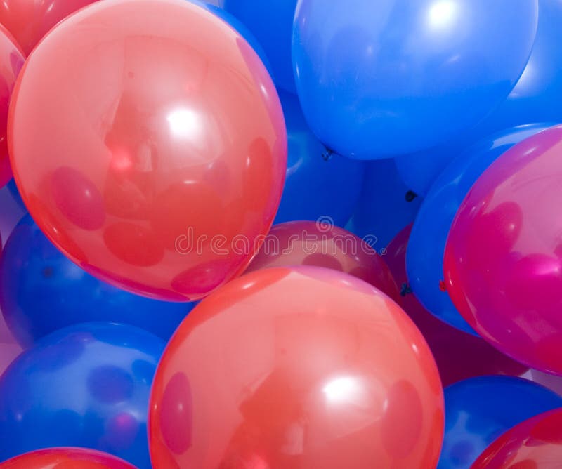 Red And Blue Balloons Background Picture. Image: 6241599