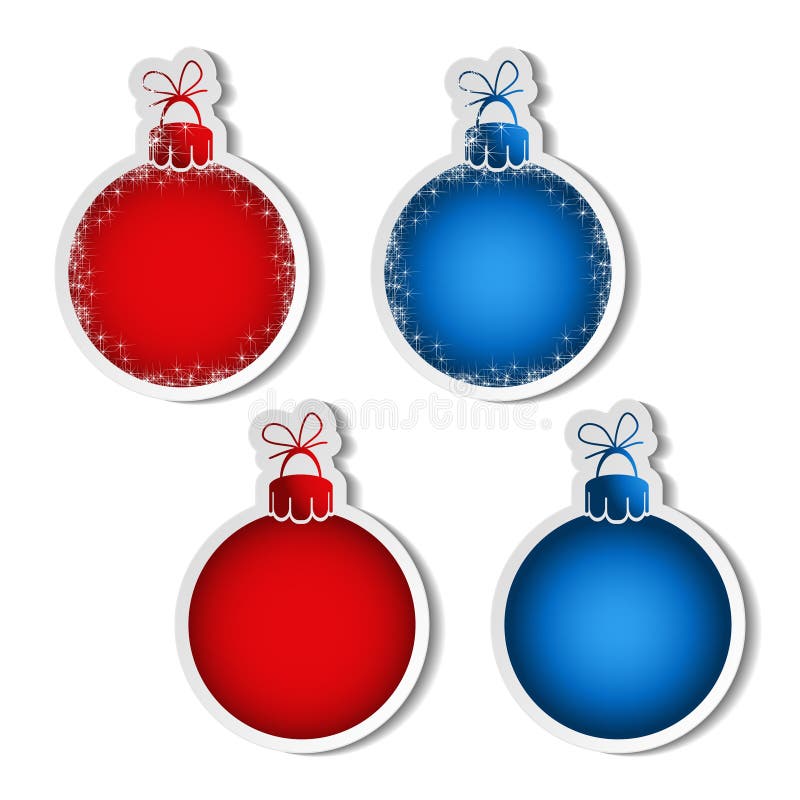Red and Blue Balls for Advertising Text on the White Background ...