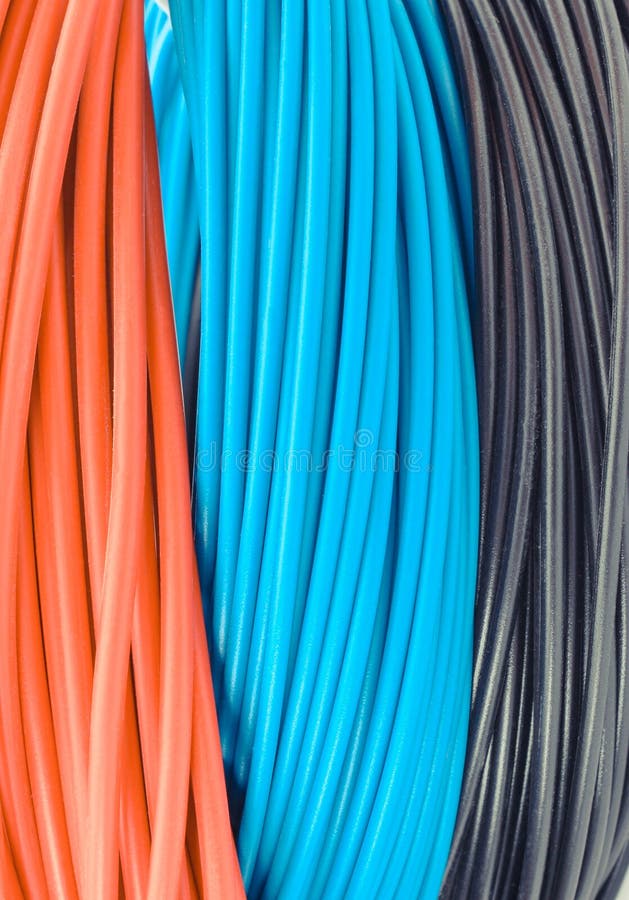 Cables red blue stock photo. Image of concept, compressed - 8476802