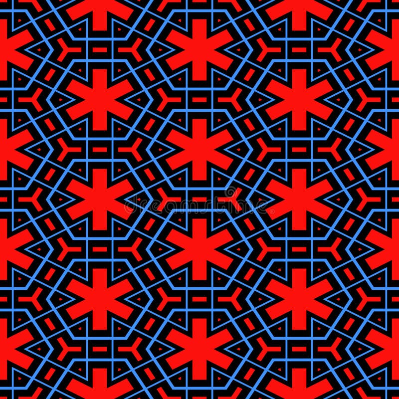 Red Blue Black Nordic Pattern Stock Illustrations – 570 Red Blue Black ...