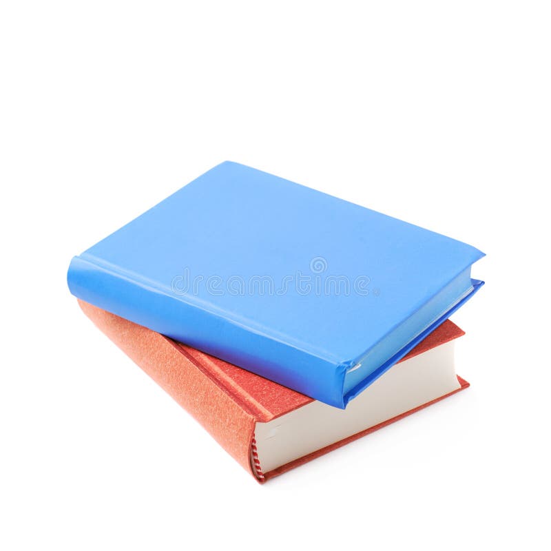 Red and Blue Book Composition Isolated Stock Photo - Image of note ...