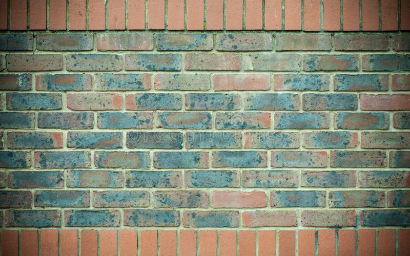 Red Blue Brick Wall As Texture or Background. . Stock Photo - Image of ...