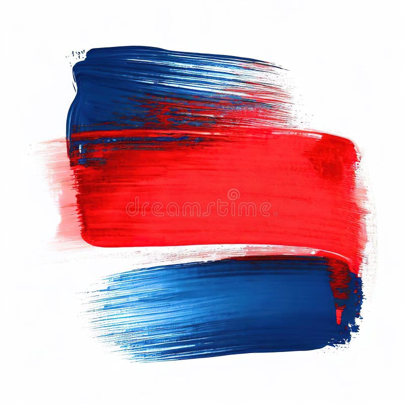 Red and Blue Brush Stroke and Texture. Grunge Vector Abstract Hand ...