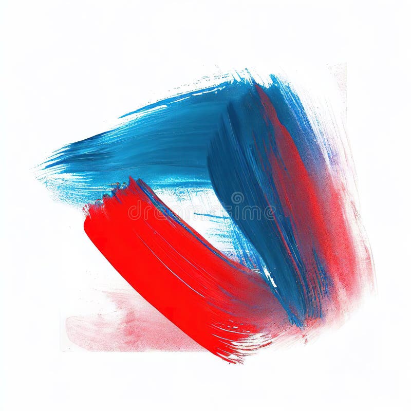 Red and Blue Brush Stroke and Texture. Grunge Vector Abstract Hand ...