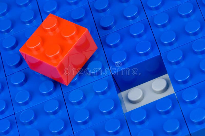 Red and Blue Building Blocks Stock Image - Image of brick, construct ...