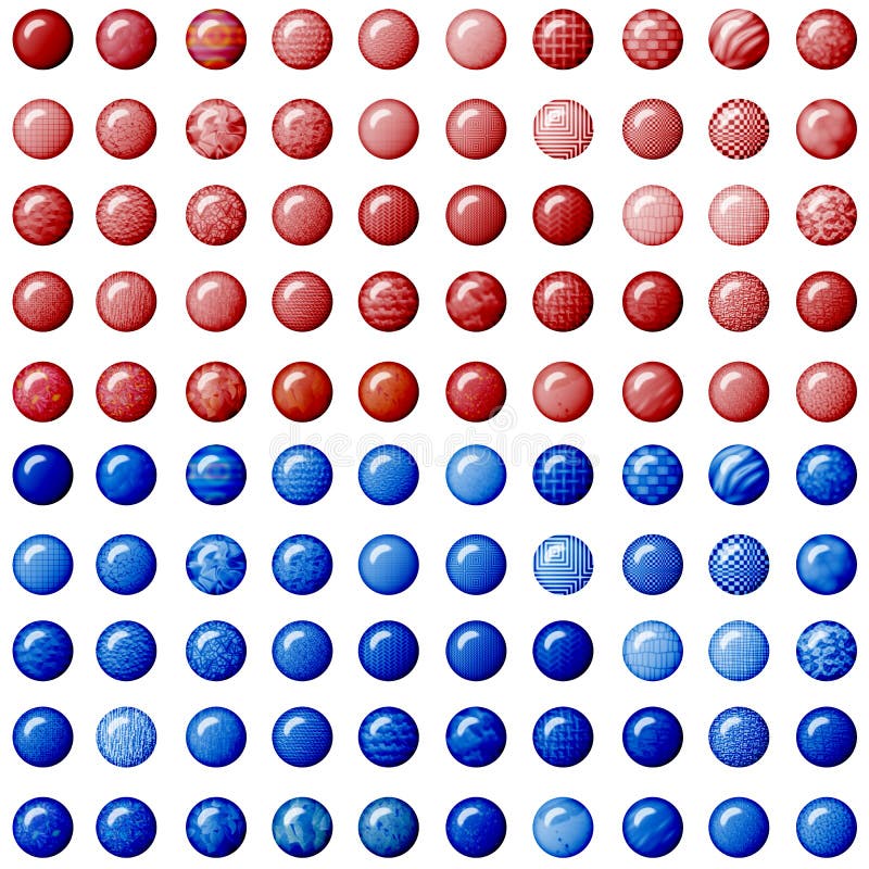Red and blue buttons stock illustration. Illustration of computer ...