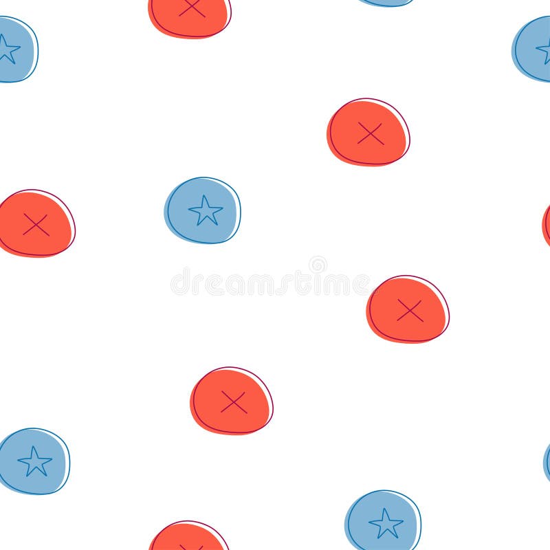 Red and Blue Buttons on White Background Stock Vector - Illustration of ...