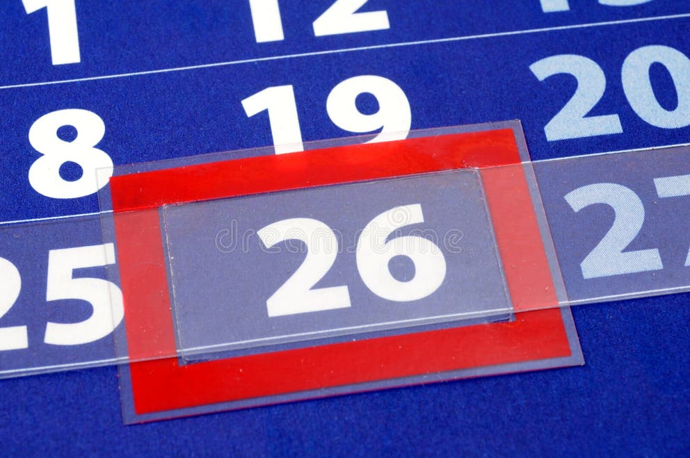 Red and blue calendar stock photo. Image of number, time - 11448350