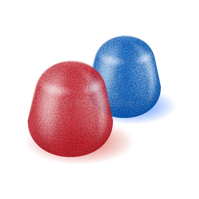 Red and Blue Candy on White Background. Vector. Stock Vector ...