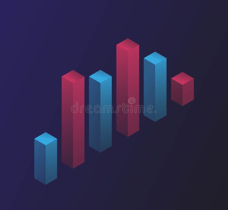 Red and blue charts stock vector. Illustration of information - 272598644