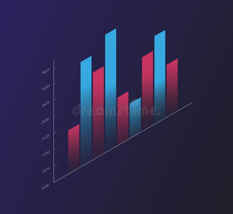 Red and blue charts stock vector. Illustration of graphic - 272599000