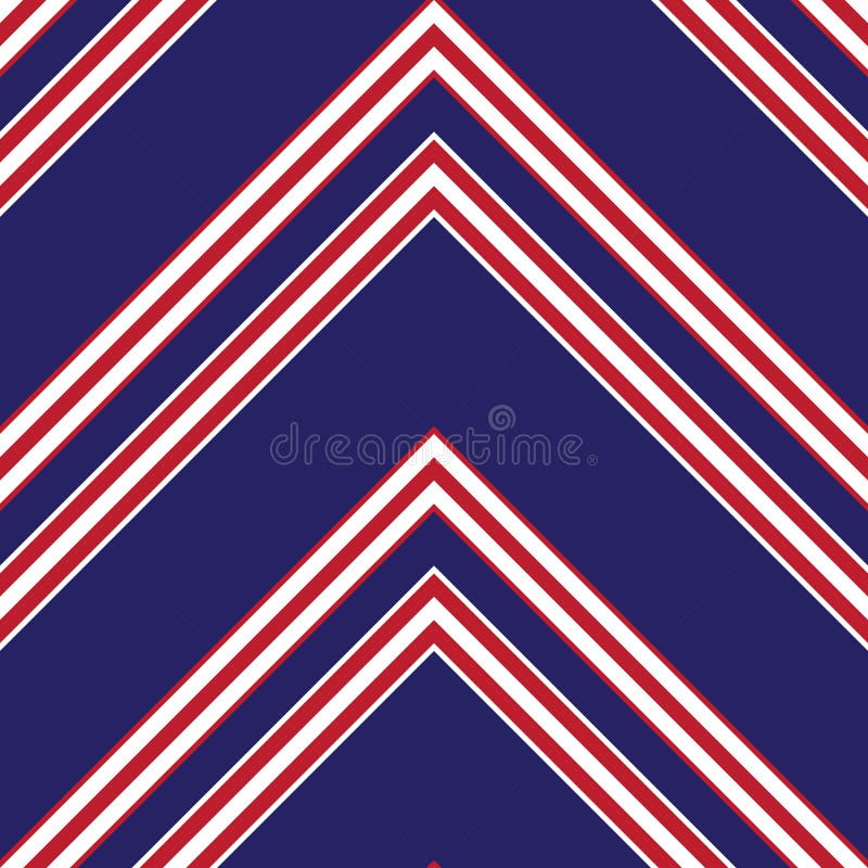 Red and Blue Chevron Diagonal Stripes Seamless Pattern Background Stock ...