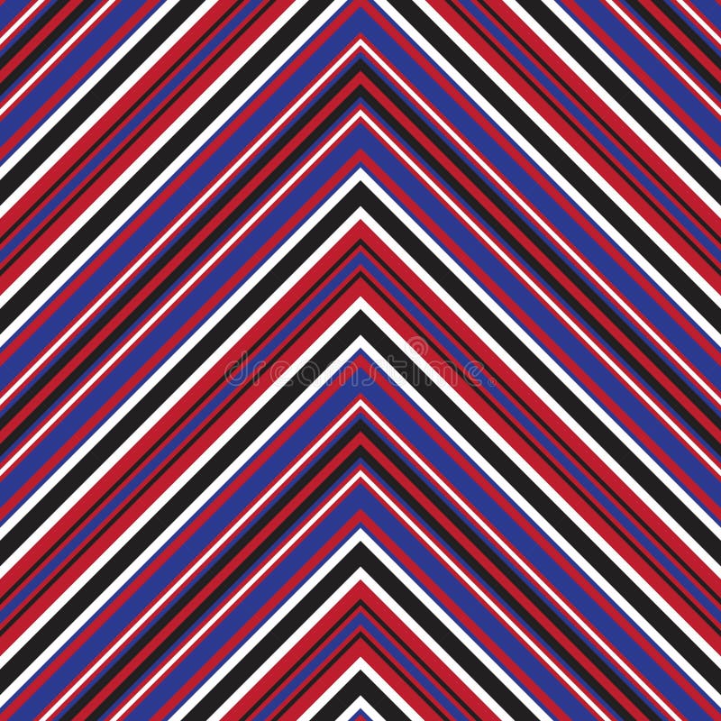 Red and Blue Chevron Diagonal Stripes Seamless Pattern Background Stock ...