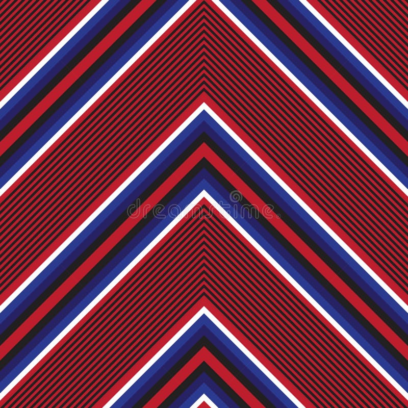 Red and Blue Chevron Diagonal Stripes Seamless Pattern Background Stock ...